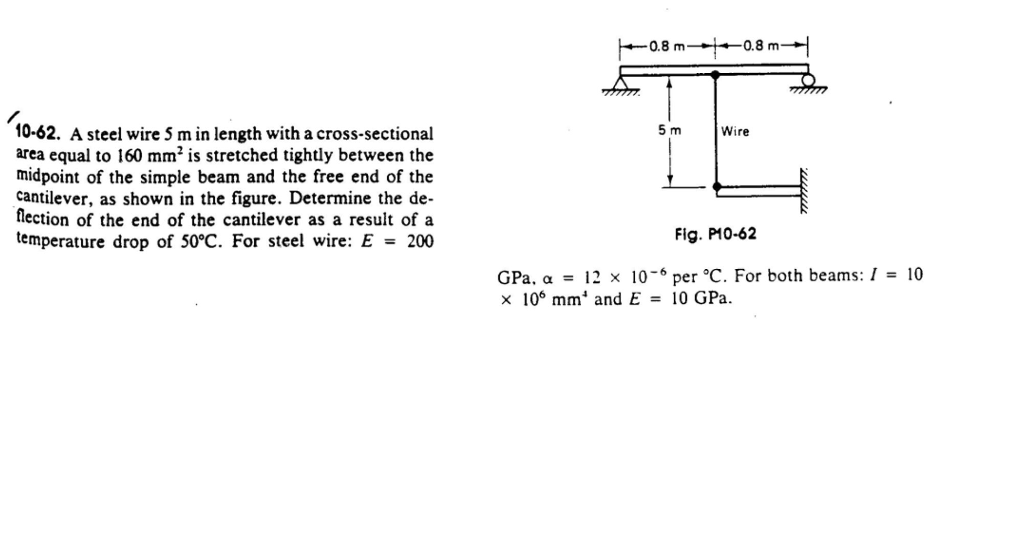 Solved A steel wire 5 m in length with a cross-sectional | Chegg.com