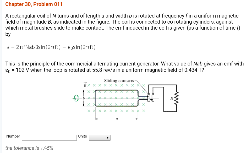 Solved A rectangular coil of N turns and of length a and | Chegg.com