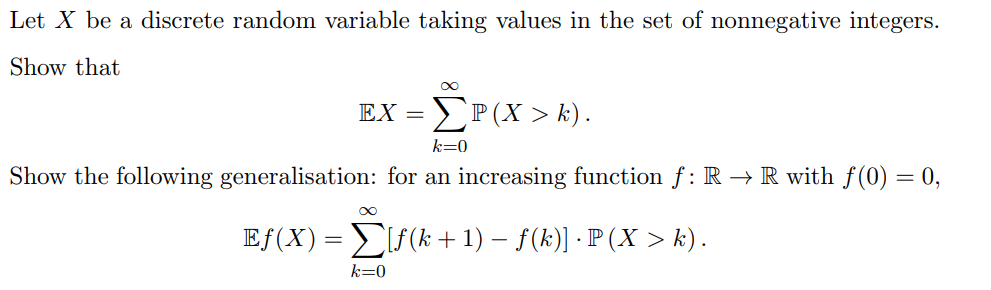 Solved Let X be a discrete random variable taking values in | Chegg.com