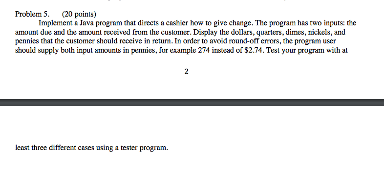 Solved Problem 5 20 Points Implement A Java Program That Chegg