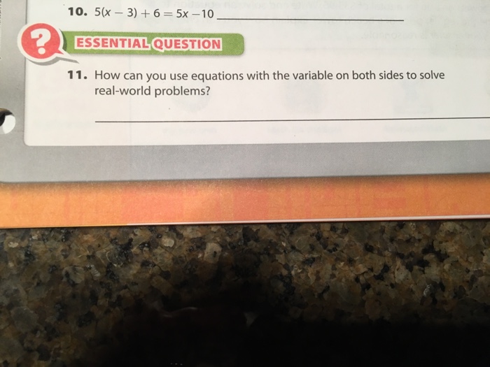 Solved 5(x - 3) + 6 = 5x - 10 ________ How can you use | Chegg.com