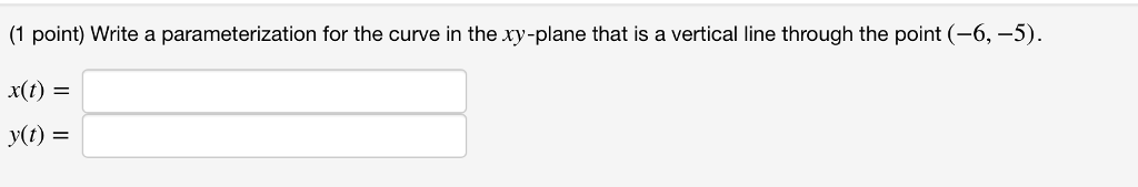 Solved Write a parameterization for the curve in the | Chegg.com