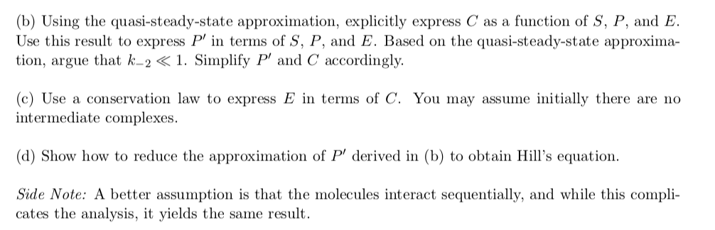 2. In applying the quasi-steady-state approximation | Chegg.com