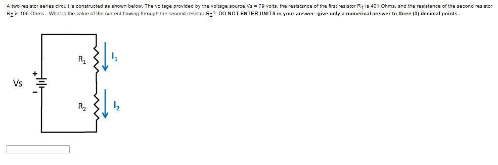 Solved A two resistor series circuit is constructed as shown | Chegg.com