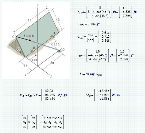 (Solved) - Determine the moment of the result as a Cartesian vector ...