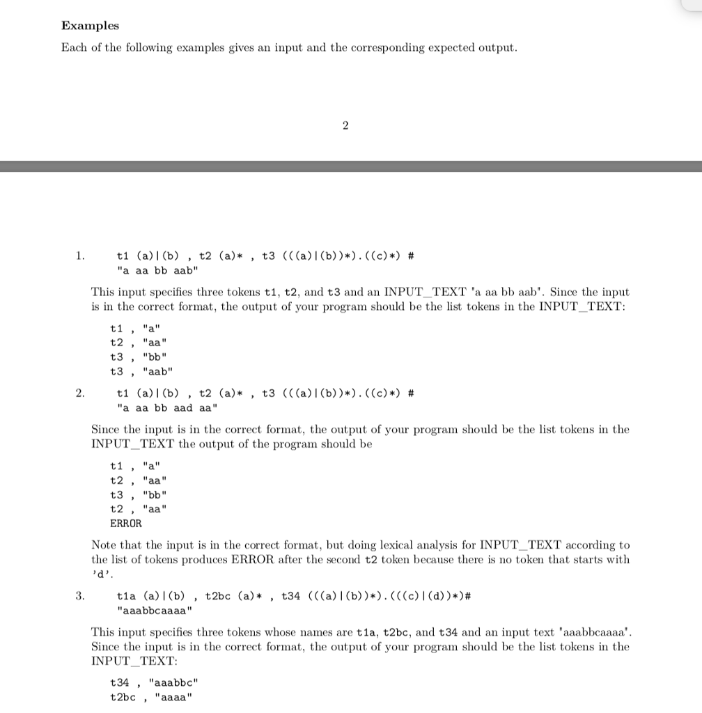 Input Format The input of your program is specified | Chegg.com