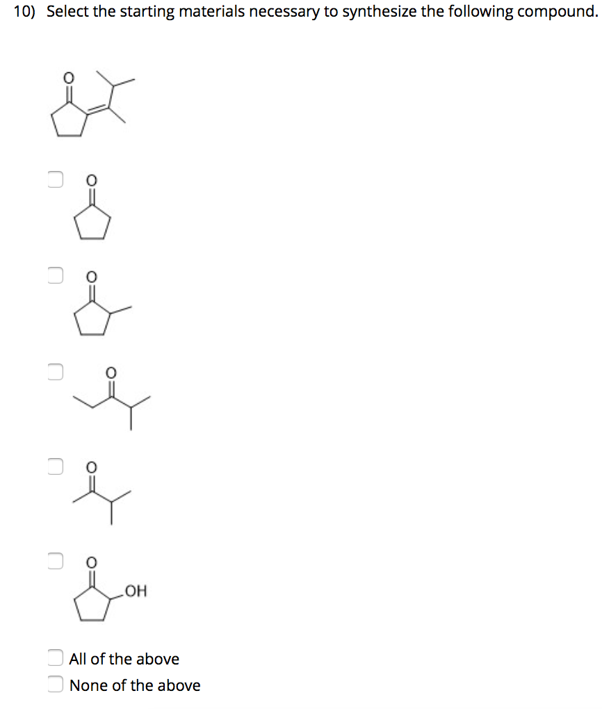 Solved 9) LDA Select all possible products for the following | Chegg.com
