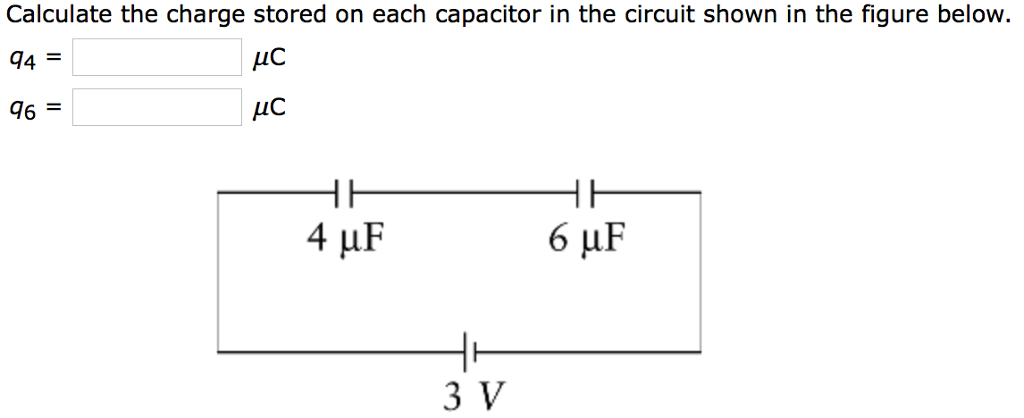 Solved Calculate the charge stored on each capacitor in the | Chegg.com