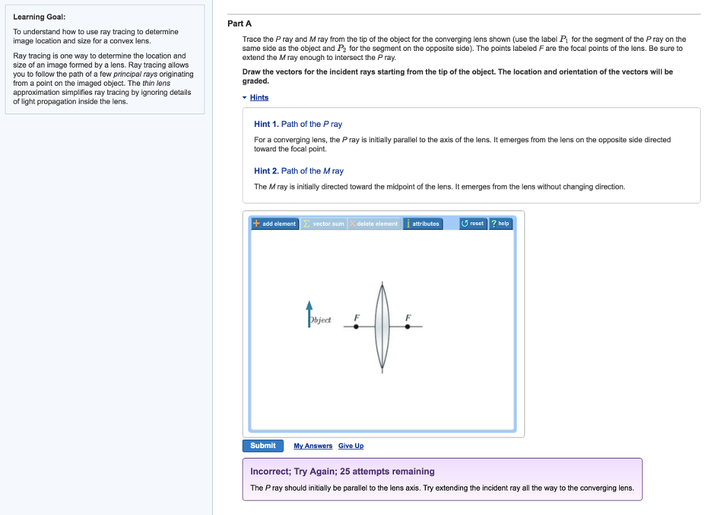 Solved Learning Goal Part A To understand how to use ray | Chegg.com