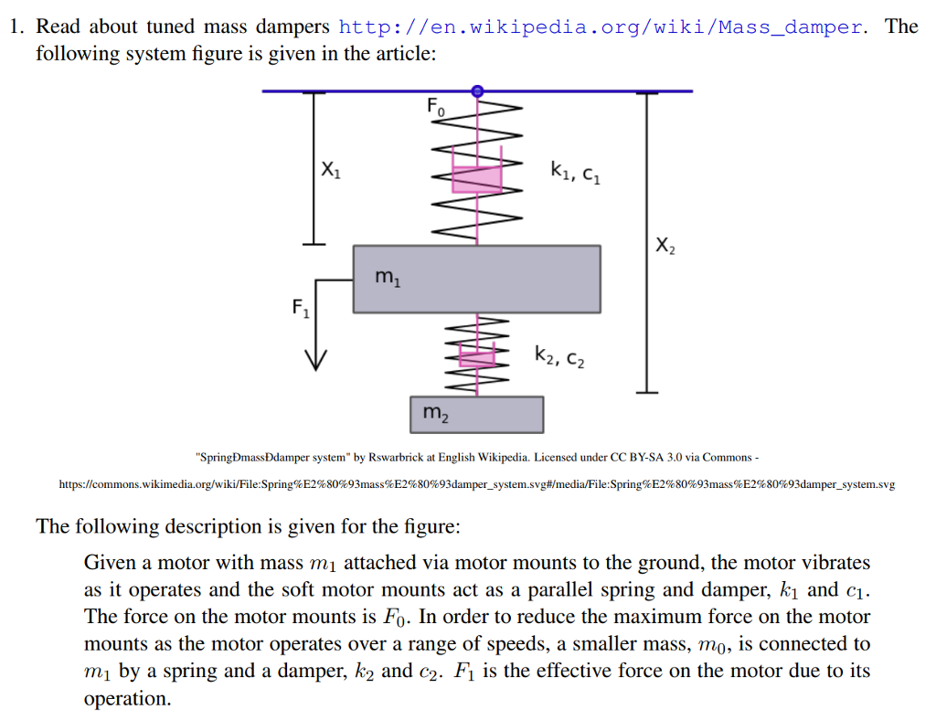 1. Read about tuned mass dampers | Chegg.com