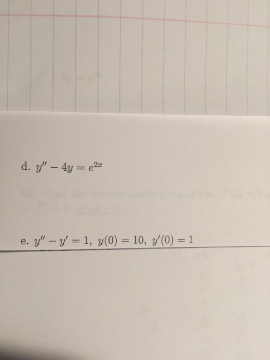 Solved e. y"_y'= 1, y(0)= 10, U"(0) = 1 | Chegg.com