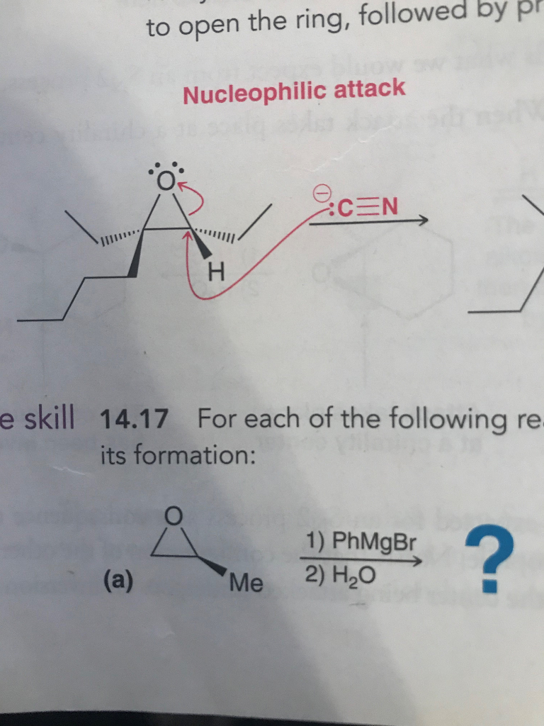 Solved to open the ring, followed by p Nucleophilic attack e | Chegg.com