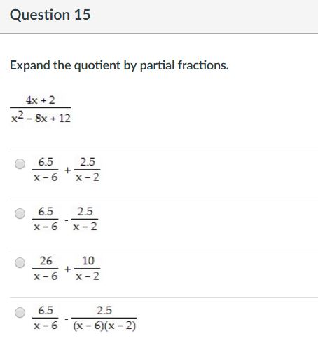 Solved Expand the quotient by partial fractions. 4x + 2/x^2 | Chegg.com