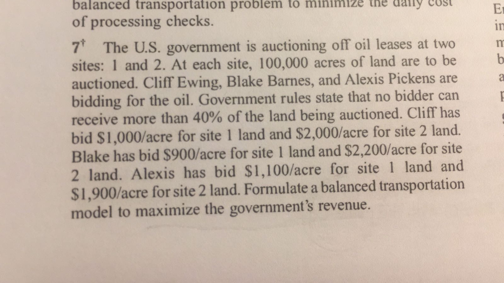 Solved balanced transportation problem to minimize the daily | Chegg.com