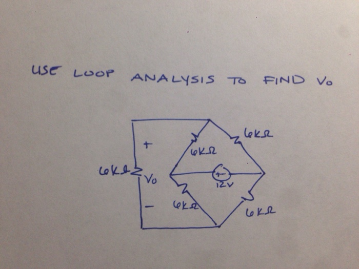 Solved Use loop analysis to find v_0 | Chegg.com Solved Use loop analysis to find v_0 | Chegg.com