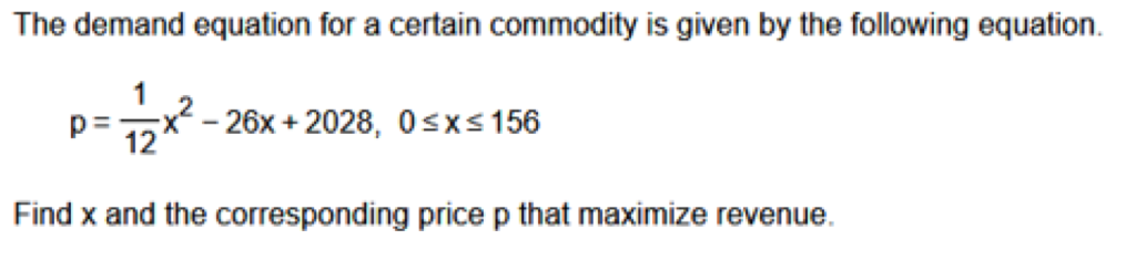 Solved The demand equation for a certain commodity is given | Chegg.com