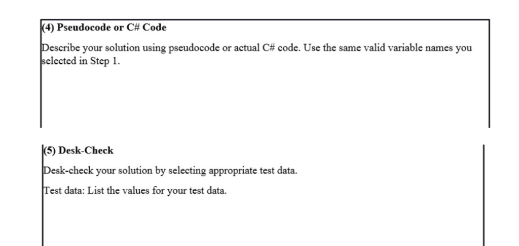 Solved Given a simple problem, design a solution algorithm | Chegg.com