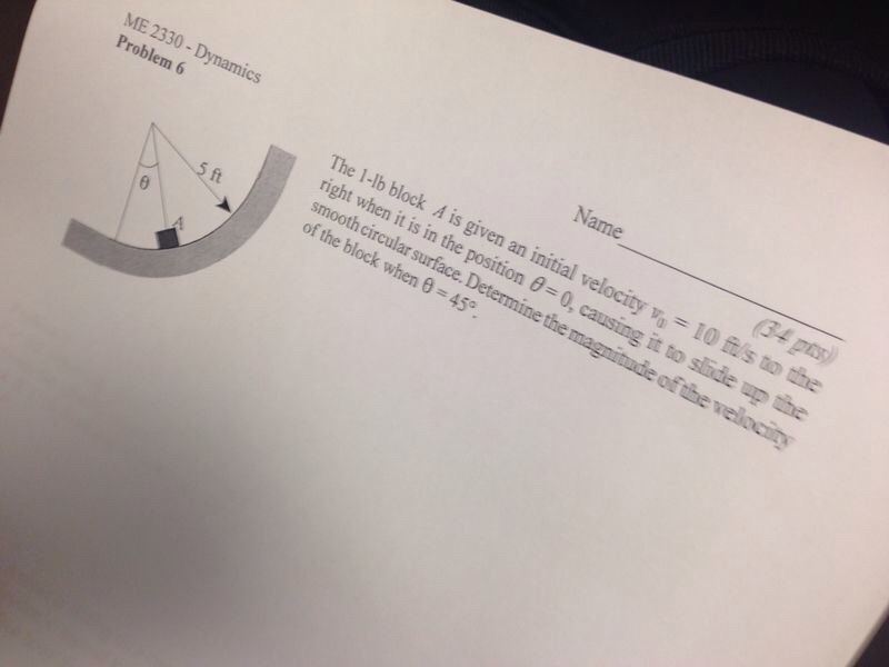 Solved The 1-lb block A is given an initial velocity v0 = 10 | Chegg.com