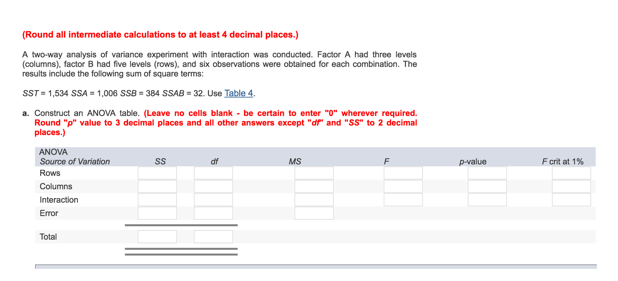 Solved Round all intermediate calculations to at least 4 | Chegg.com