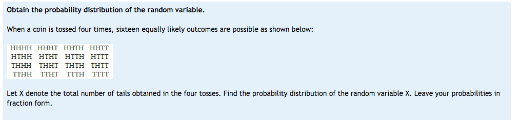 Solved Obtain the probability distribution of the random | Chegg.com