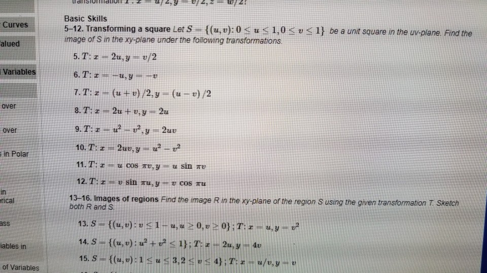 Solved Basic Skills 5-12. Transforming a square Let S = | Chegg.com