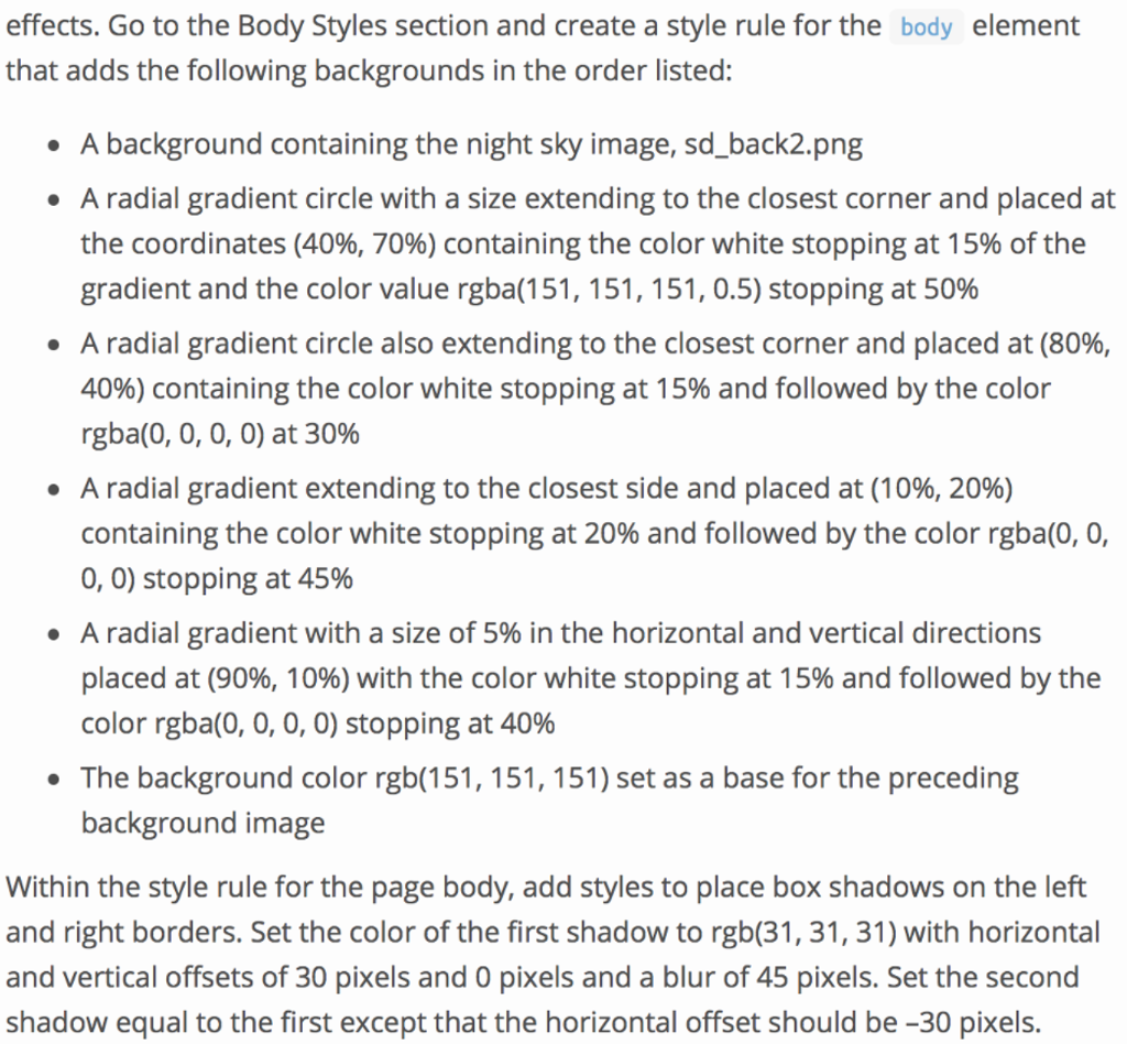 Solved effects. Go to the Body Styles section and create a | Chegg.com