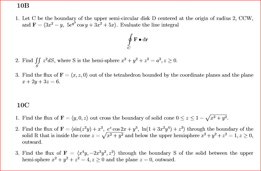 Calculating Flux and using greens theorem. Some | Chegg.com