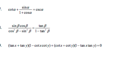 Solved cot alpha + sin alpha/1 + cos alpha = csc alpha sin | Chegg.com