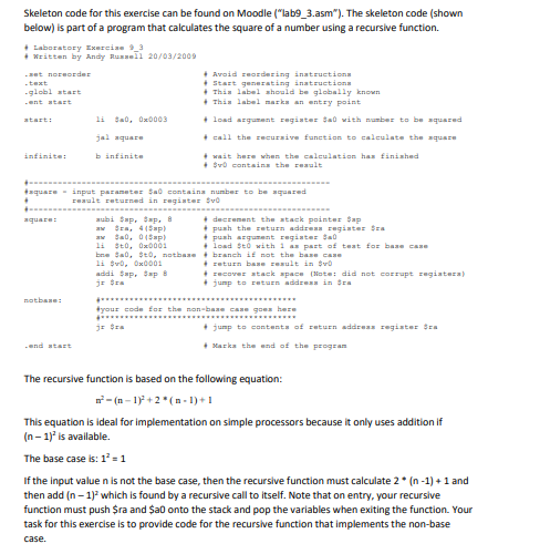 Solved Skeleton code for this exercise can be found on | Chegg.com