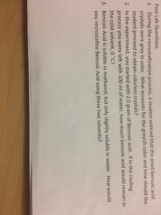 Solved During the recrystallization process, a student | Chegg.com