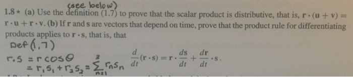 Solved Use the definition (1.7) to prove that the scalar | Chegg.com