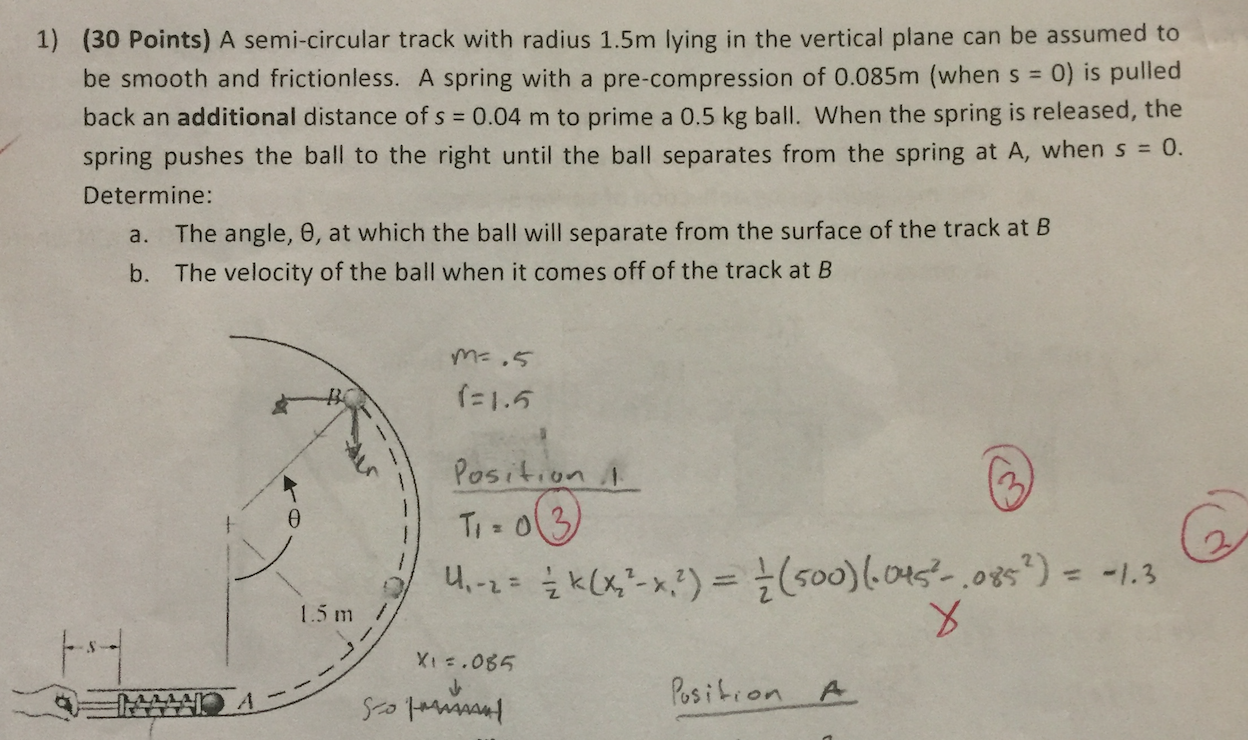 Solved A semi-circular track with radius 1.5m lying in the | Chegg.com