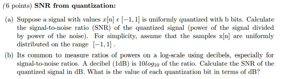 Solved Suppose a signal with values x[n] epsilon [-1, 1] is | Chegg.com