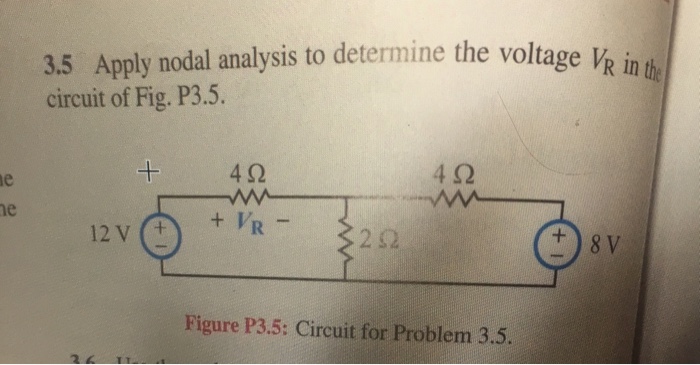 Solved Apply nodal analysis to determine the voltage V_R in | Chegg.com