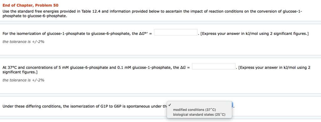 Solved End of Chapter, Problem 50 Use the standard free | Chegg.com