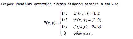 Solved Let joint Probability distribution function of random | Chegg.com