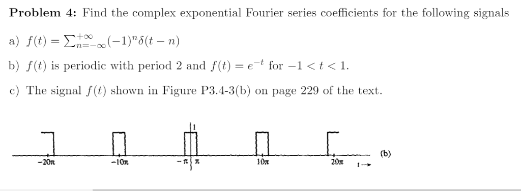 Solved Find the complex exponential Fourier series | Chegg.com