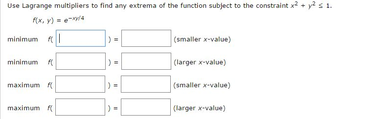 Solved Use Lagrange multipliers to find any extrema of the | Chegg.com