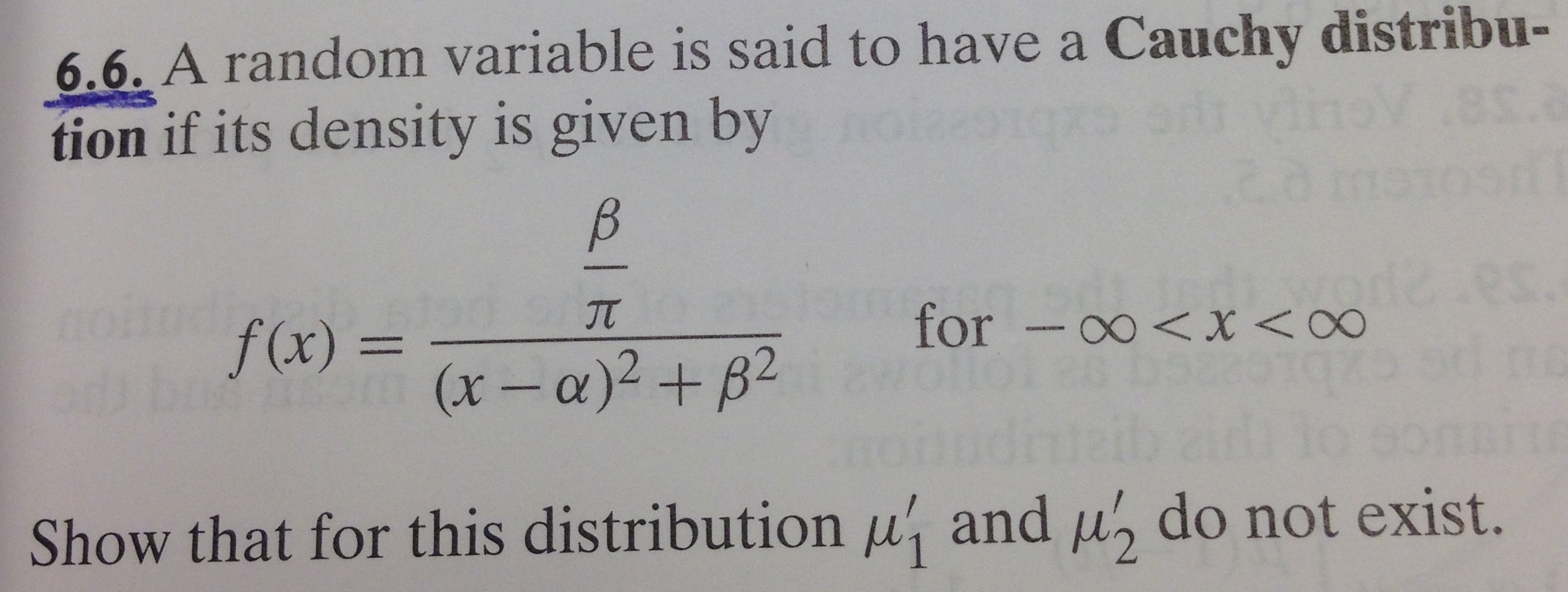 Solved 6 6 A Random Variable Is Said To Have A Cauchy
