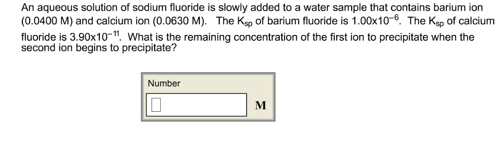 Solved An aqueous solution of sodium fluoride is slowly | Chegg.com