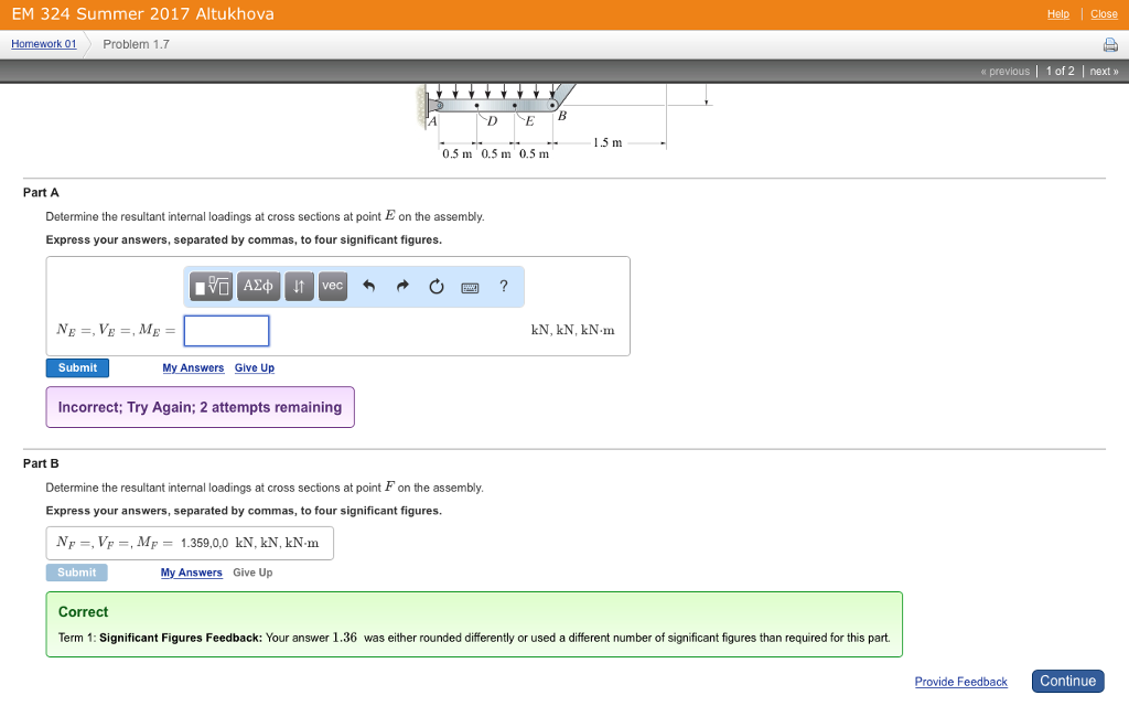 Solved The assembly supports a uniform distributed load w = | Chegg.com