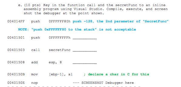 Key in the function call and the secretFunc to an | Chegg.com