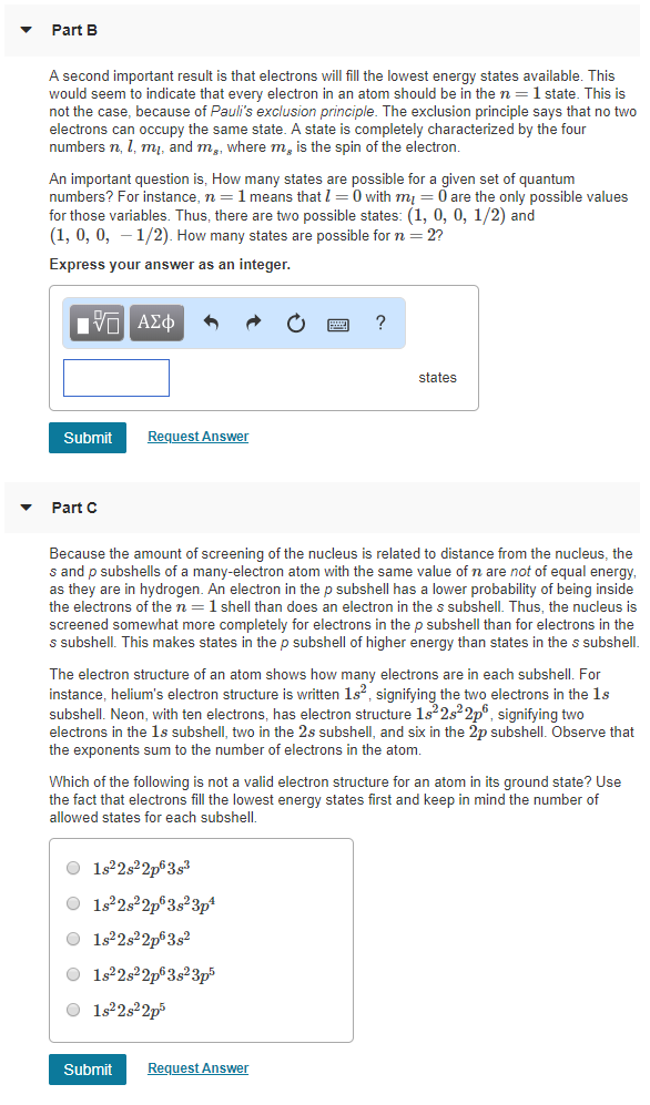 Solved To understand how electrons are placed into subshells | Chegg.com