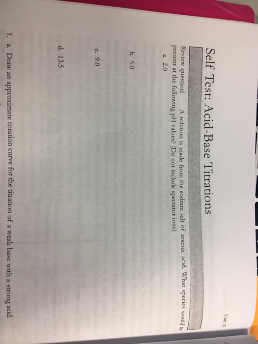 Solved A solution is made from the sodium salt of arsenic | Chegg.com