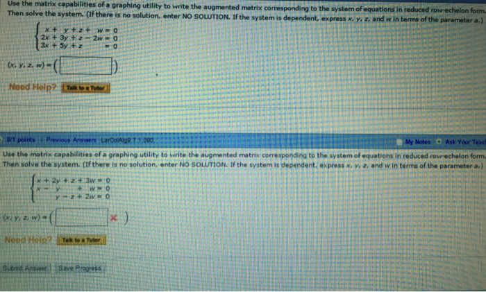Solved Use the matrix capabilities of a graphing utility to | Chegg.com