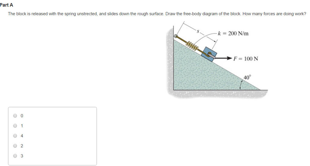 Solved The block is released with the spring unstressed, and | Chegg.com
