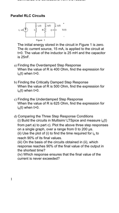 The initial energy stored in the circuit in Figure | Chegg.com