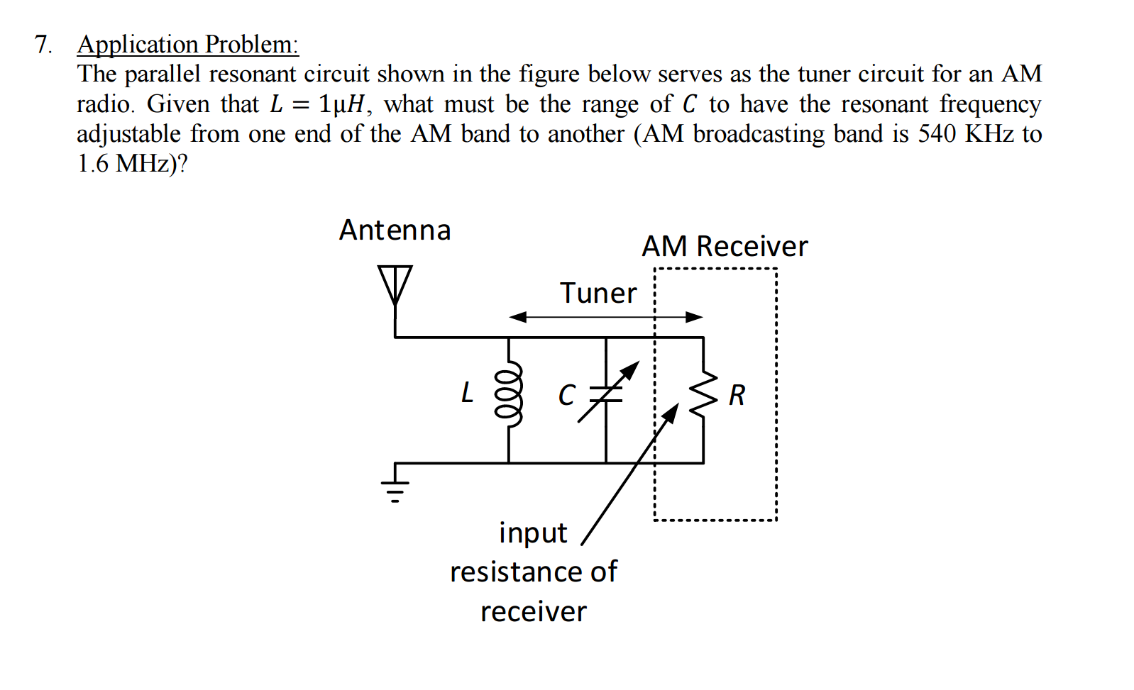 Solved The parallel resonant circuit shown in the figure | Chegg.com