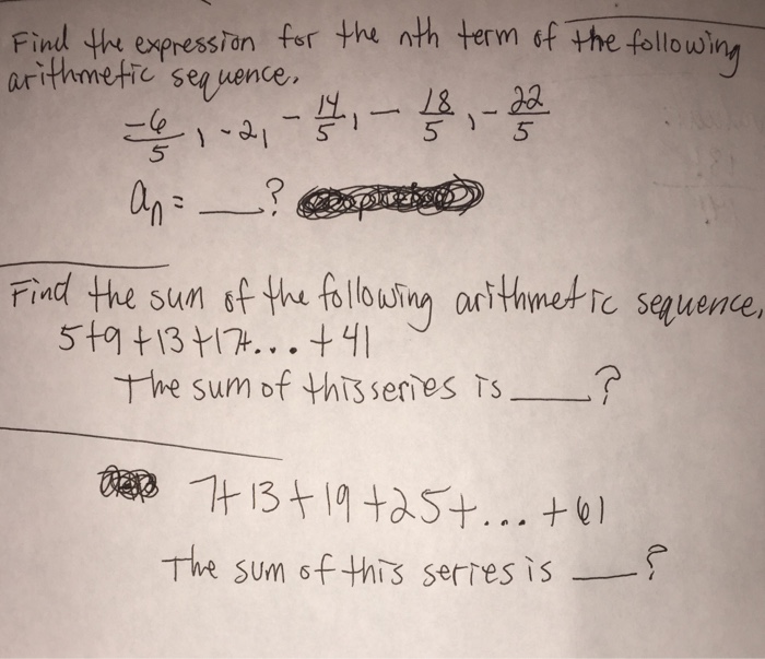 Solved Find the expression for the nth term of the following | Chegg.com
