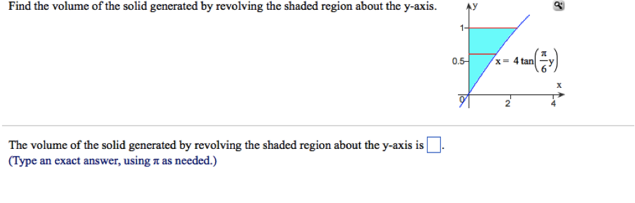 Solved Find the volume of the solid generated by revolving | Chegg.com